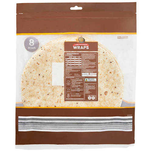Large Wholegrain Wraps 8 Pack 560g